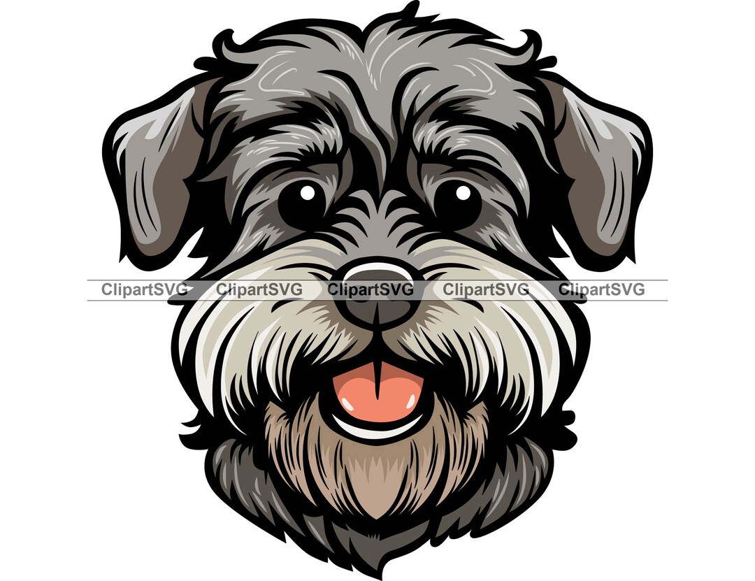Schnoodle Smiling Dog Cute Puppy Head Canine Pet Scottish Terrier Giant ...