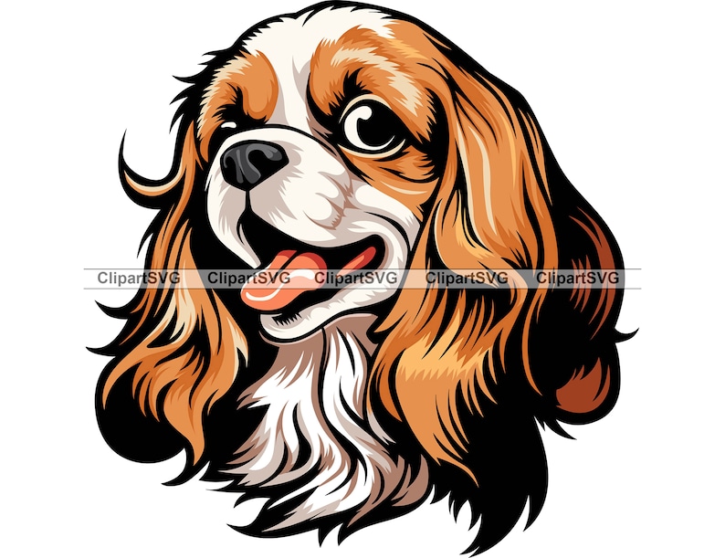 Cavalier King Charles Spaniel Smiling Dog Puppy Face Canine - Etsy