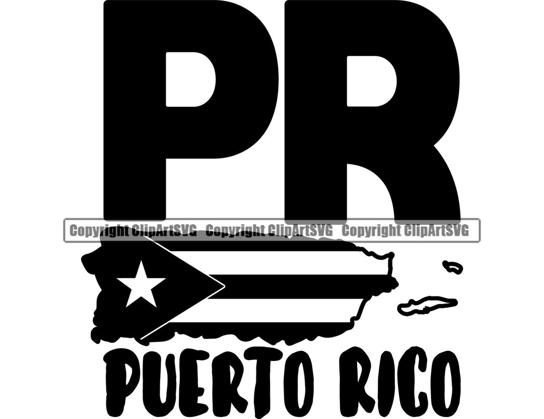 Puerto Rico Rican PR Flag Unity Banner Country World Nation Map Sign ...