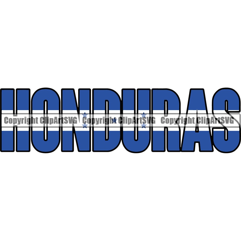 Honduras Honduran Name Word Text Flag Name Country World - Etsy