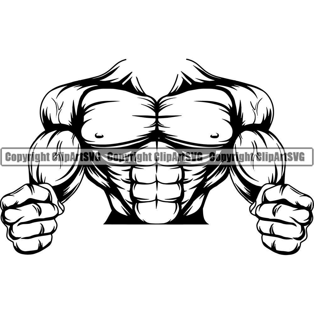 Bodybuilder No Head Hands Hold Holding Muscles Fit Fitness | Etsy