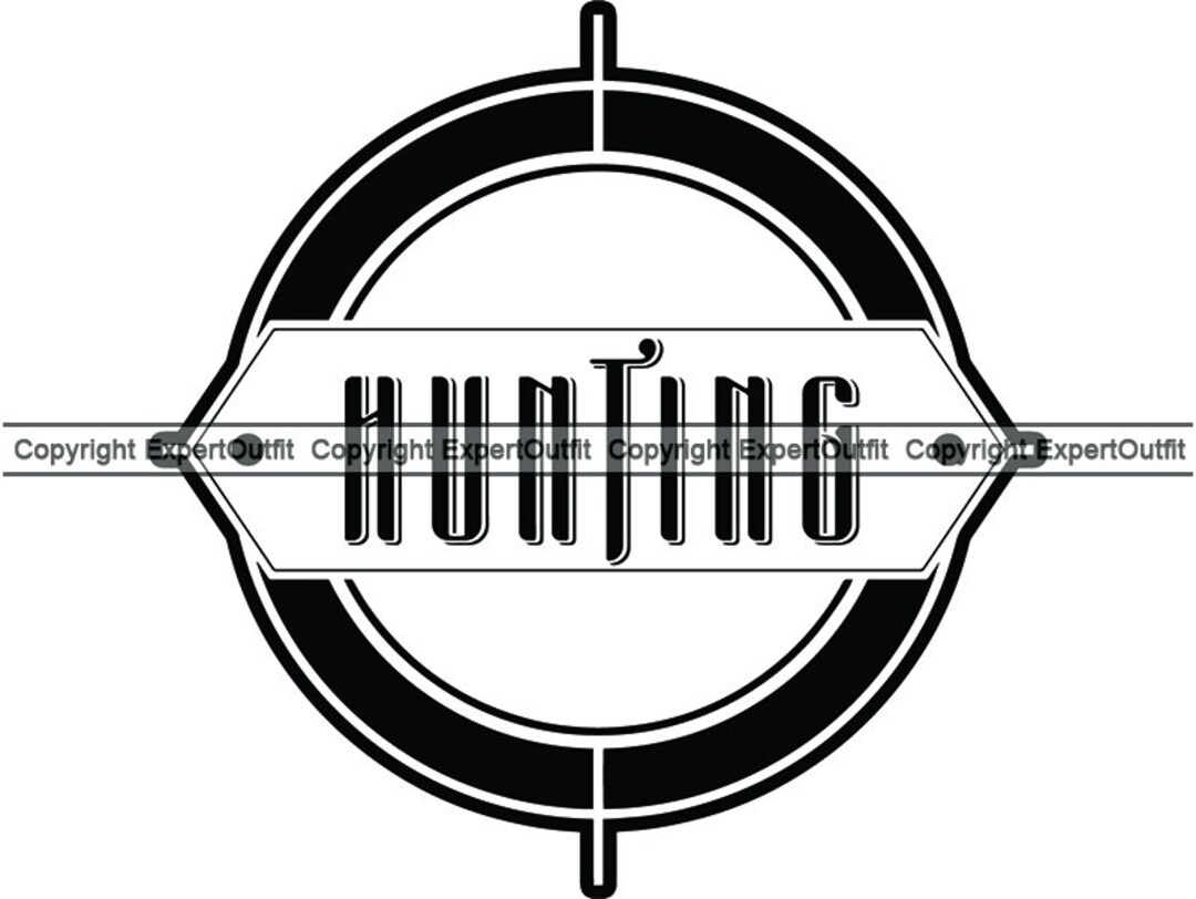 Hunting Text Hunt Hunter Cross-hairs Aiming Target Signage Sign Word ...