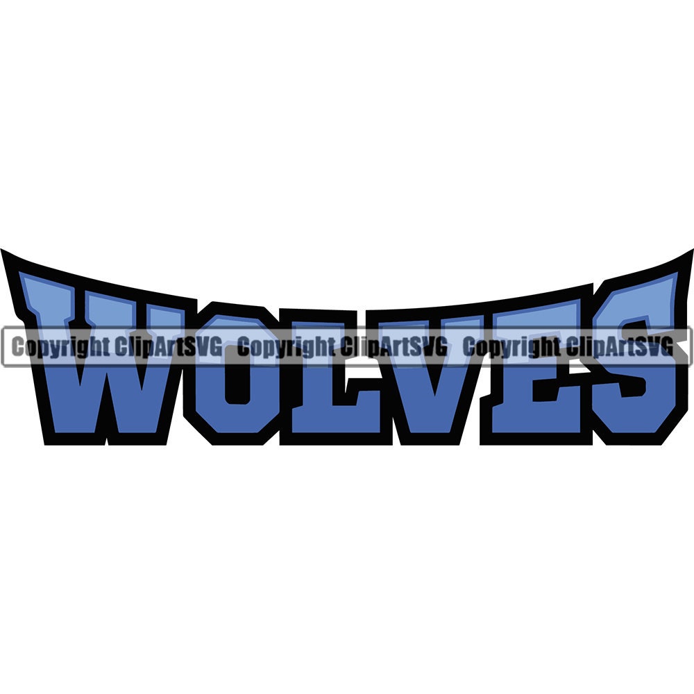 Wolf Wolves Mascot School Team Head Face Sport Esport Game - Etsy