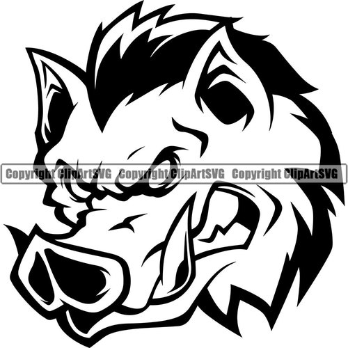 Boar Svg Wild Boar Head Svg Hog Razorback Angry Animal - Etsy Boar Svg Wild Boar Head Svg Hog Razorback Angry Animal - Etsy