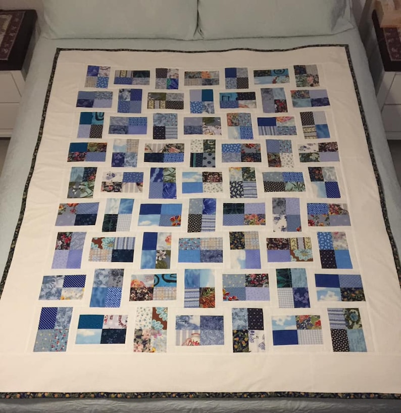Blue Bay Scrap Quilt - 51"x 61" - Etsy