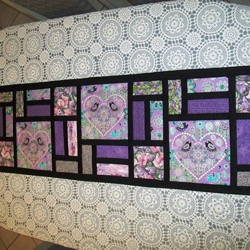 Stained Glass Table Runner Pattern by Sew4fun Australia - Etsy