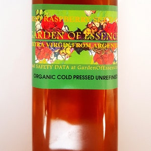 ORGANIC Red Raspberry Oil UNREFINED Cold Pressed for Dark Patches ...