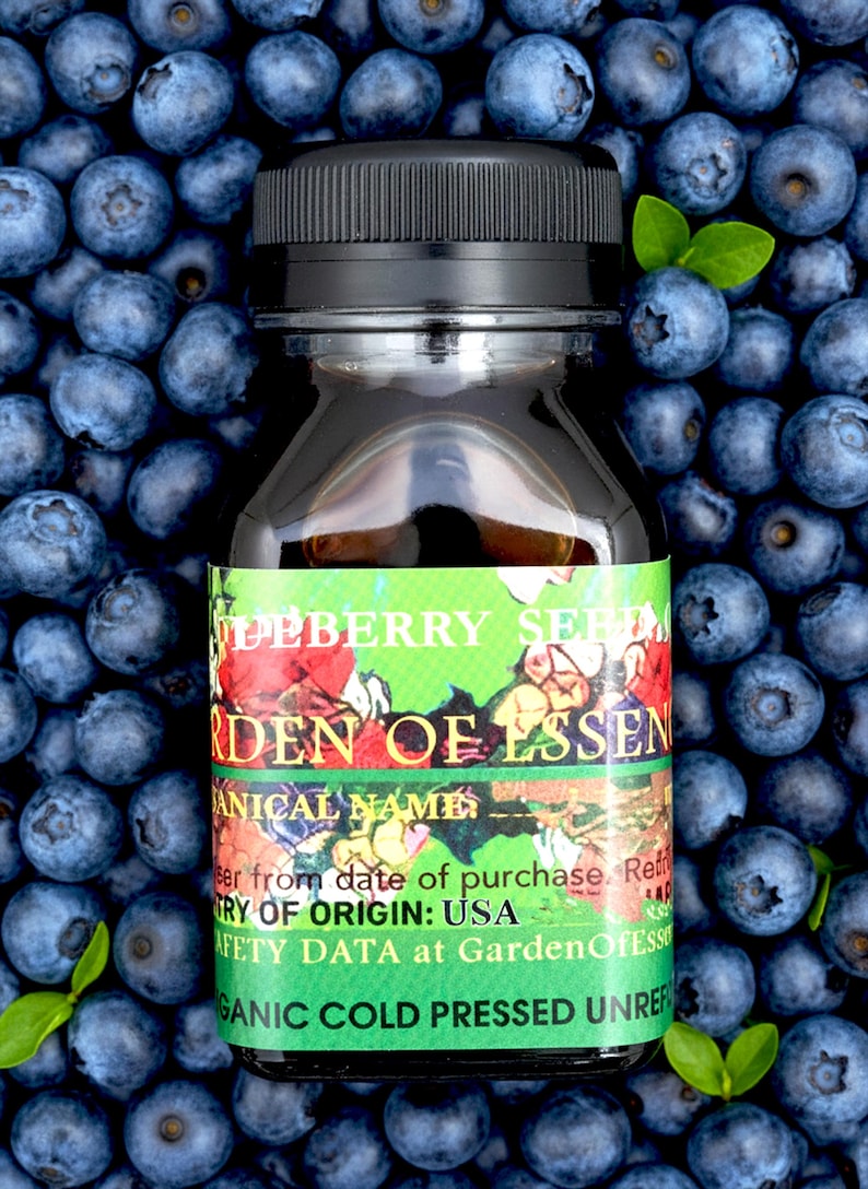 ORGANIC Blueberry Seed Oil UNREFINED Cold Pressed Anti-aging Face Oil ...