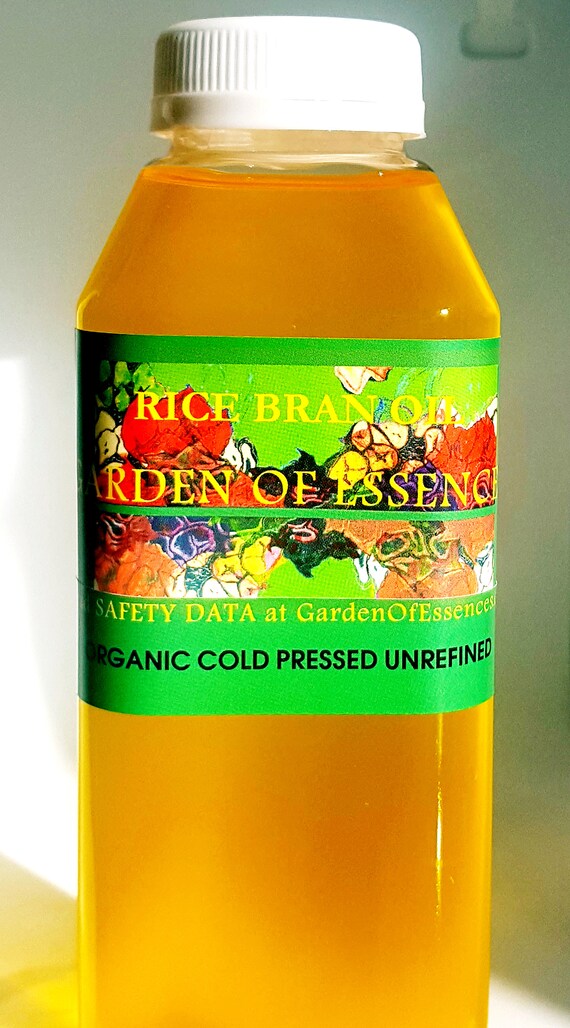 Organic Rice Bran Oil Cold Pressed Unrefined Natural Vitamin | Etsy