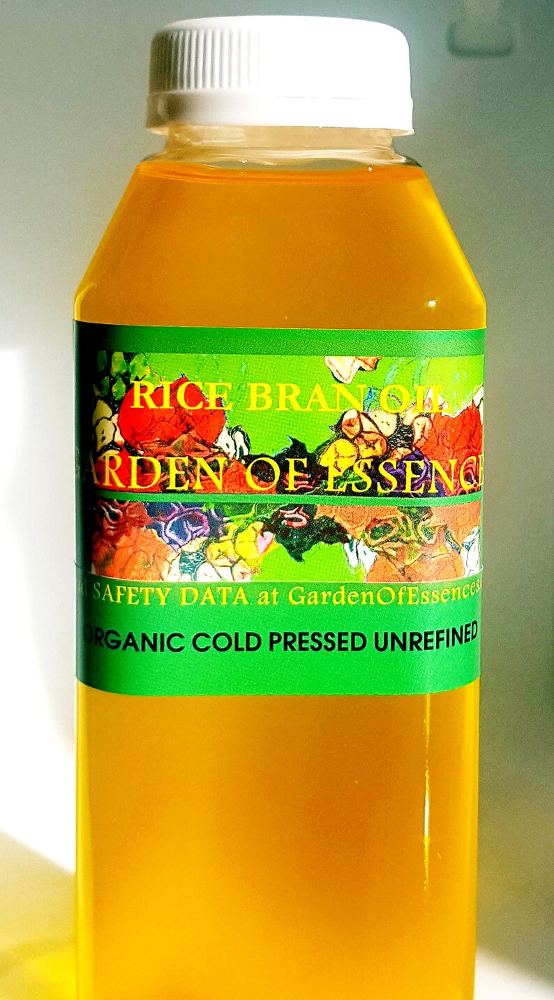 Organic Rice Bran Oil Cold Pressed Unrefined Natural Vitamin | Etsy
