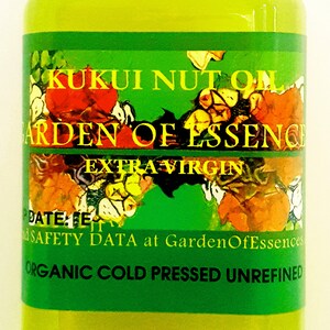 Organic Kukui Oil Unrefined Cold Pressed for Very Dry Skin, Red ...