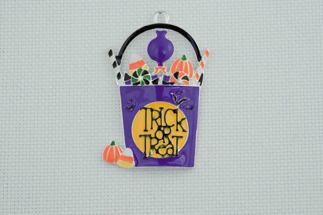 Trick or Treat Bucket Needleminder / Candy Bucket Needle Minder - Etsy