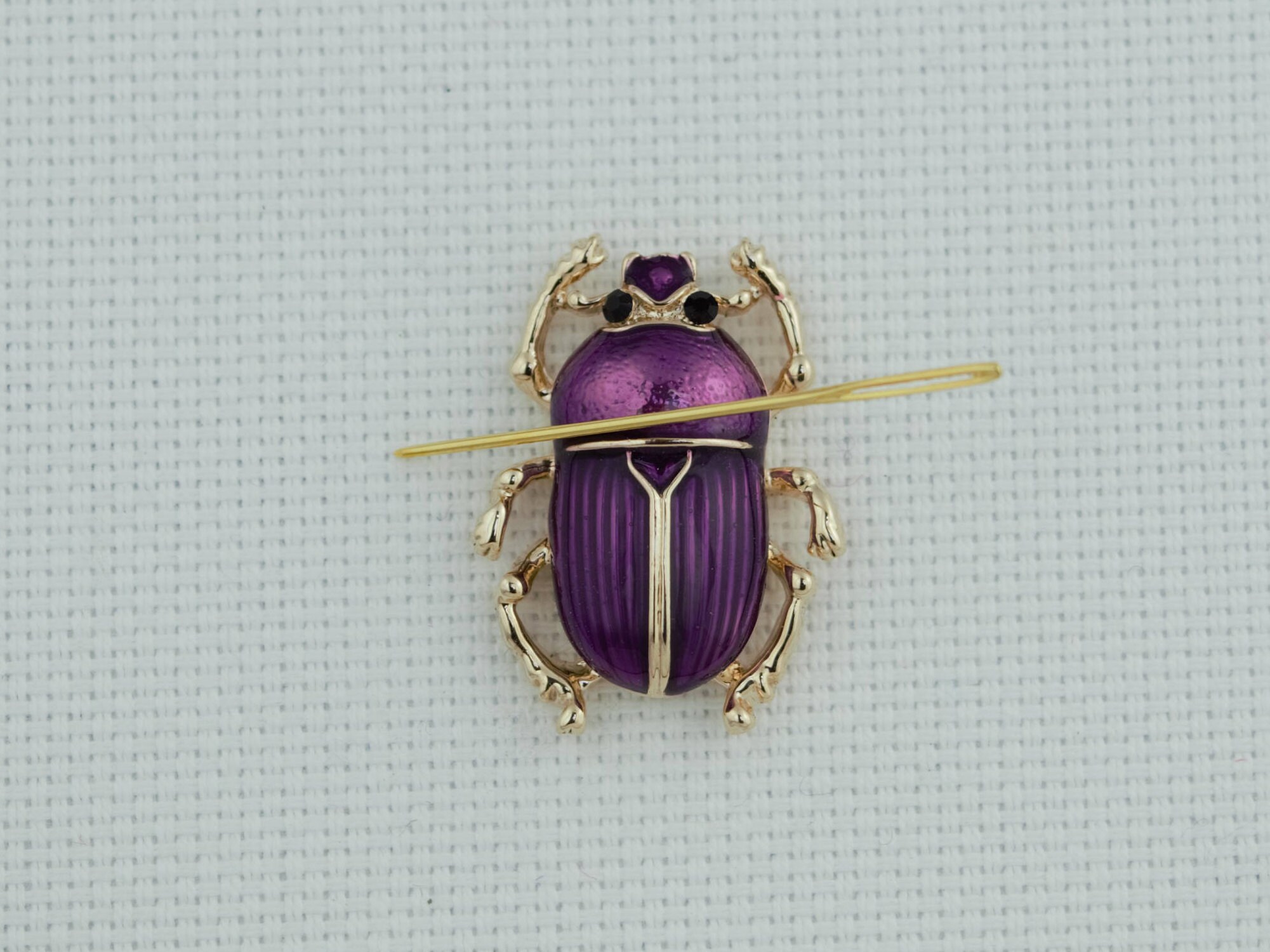 Pink/purple Blue or Green Beetle Needleminder / Insect Needle - Etsy