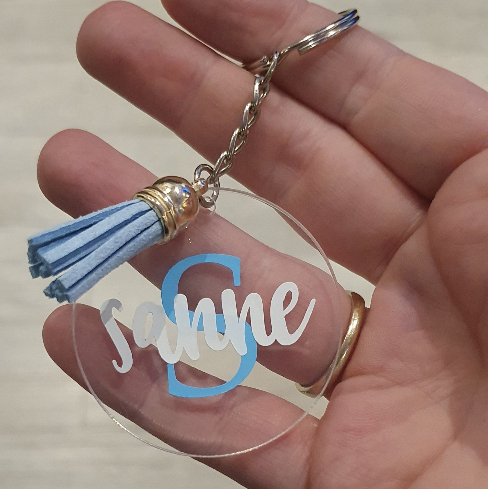 Porte-clés personnalisé en plexiglas trousseau avec de nom | Etsy