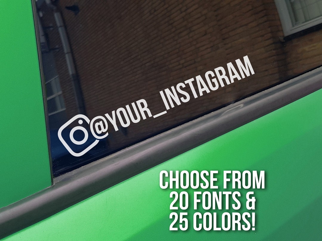 Personalized Instagram Sticker With Name | Contour Cut of Username ...