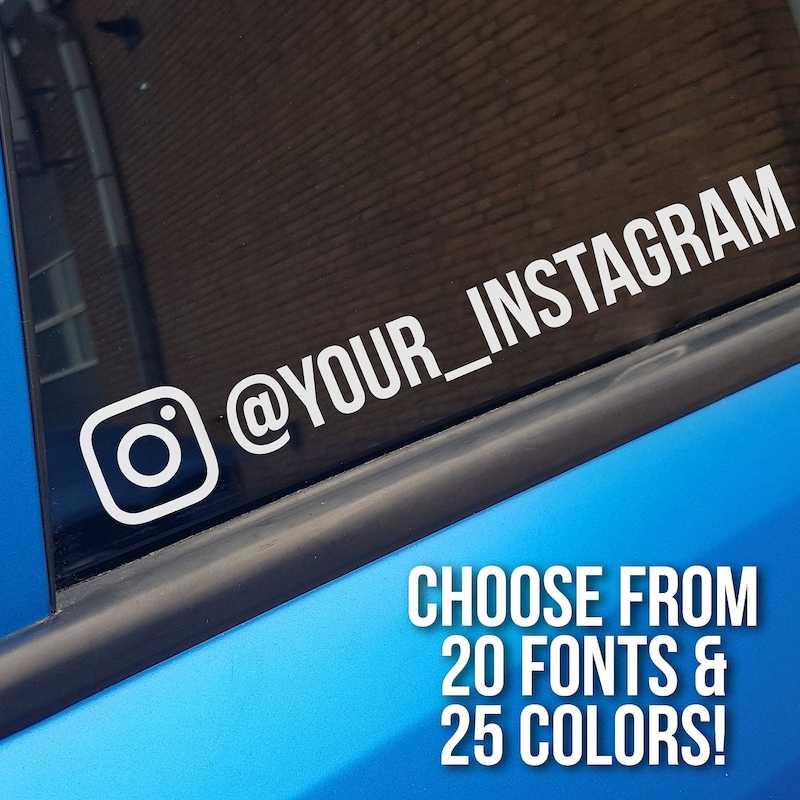 Instagram Decal - Etsy