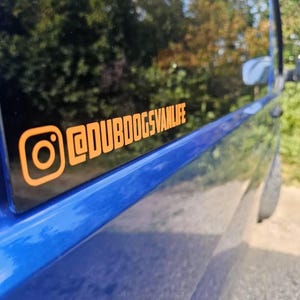 Custom Instagram Name Sticker | Contour Cut Username Decal | Handle Tag ...