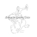 Cowboy Hand Embroidery Pattern, Bronco Embroidery Design, Embroidery ...