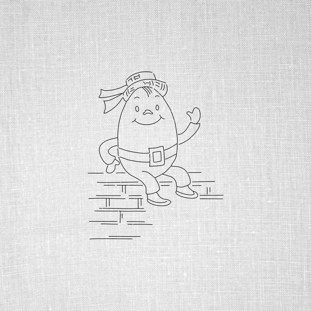 Humpty Dumpty Hand Embroidery Pattern, Nursery Rhyme Decor, Vintage ...