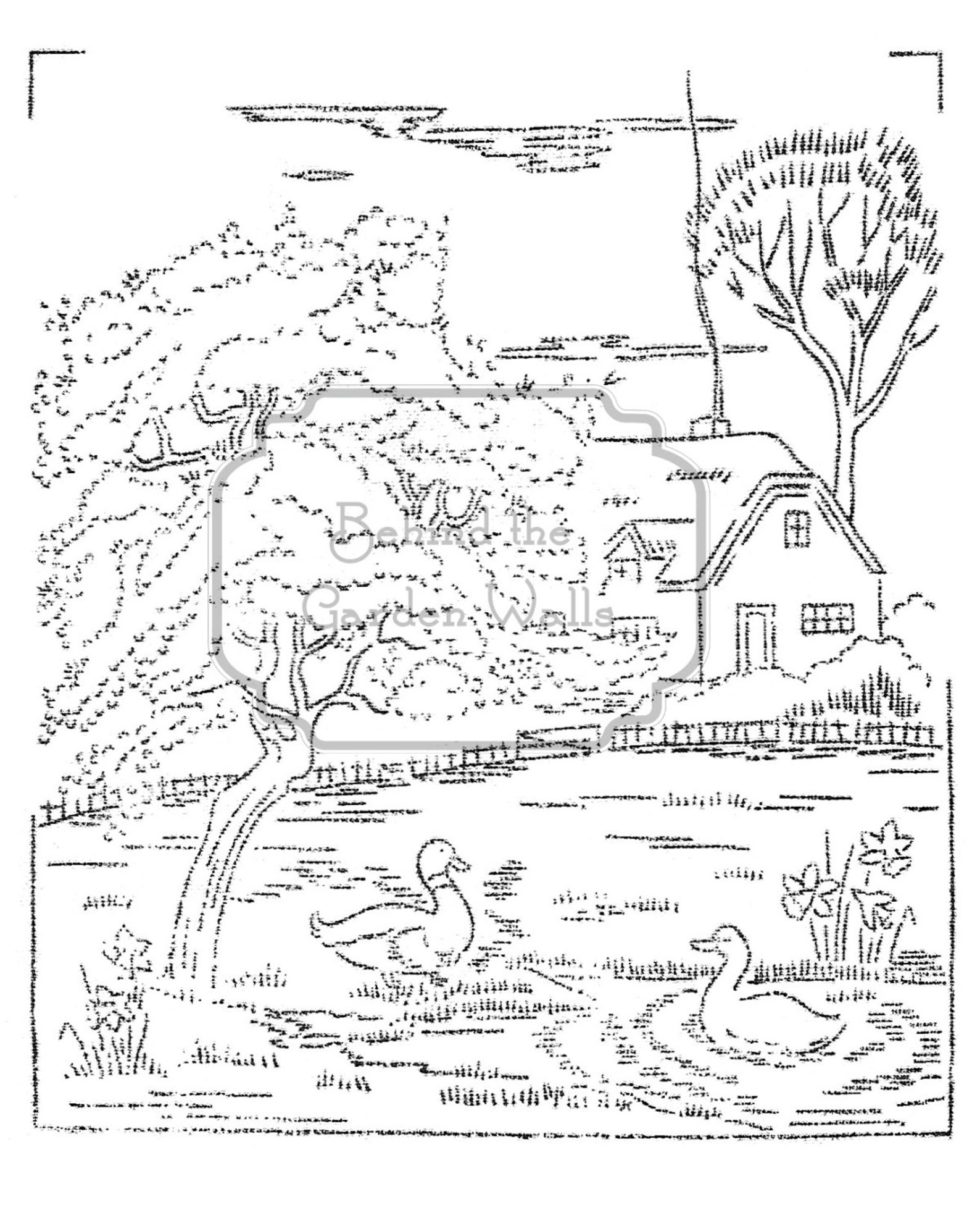 Vintage Hand Embroidery Transfer Designs PDF Printable Pattern Redwork ...