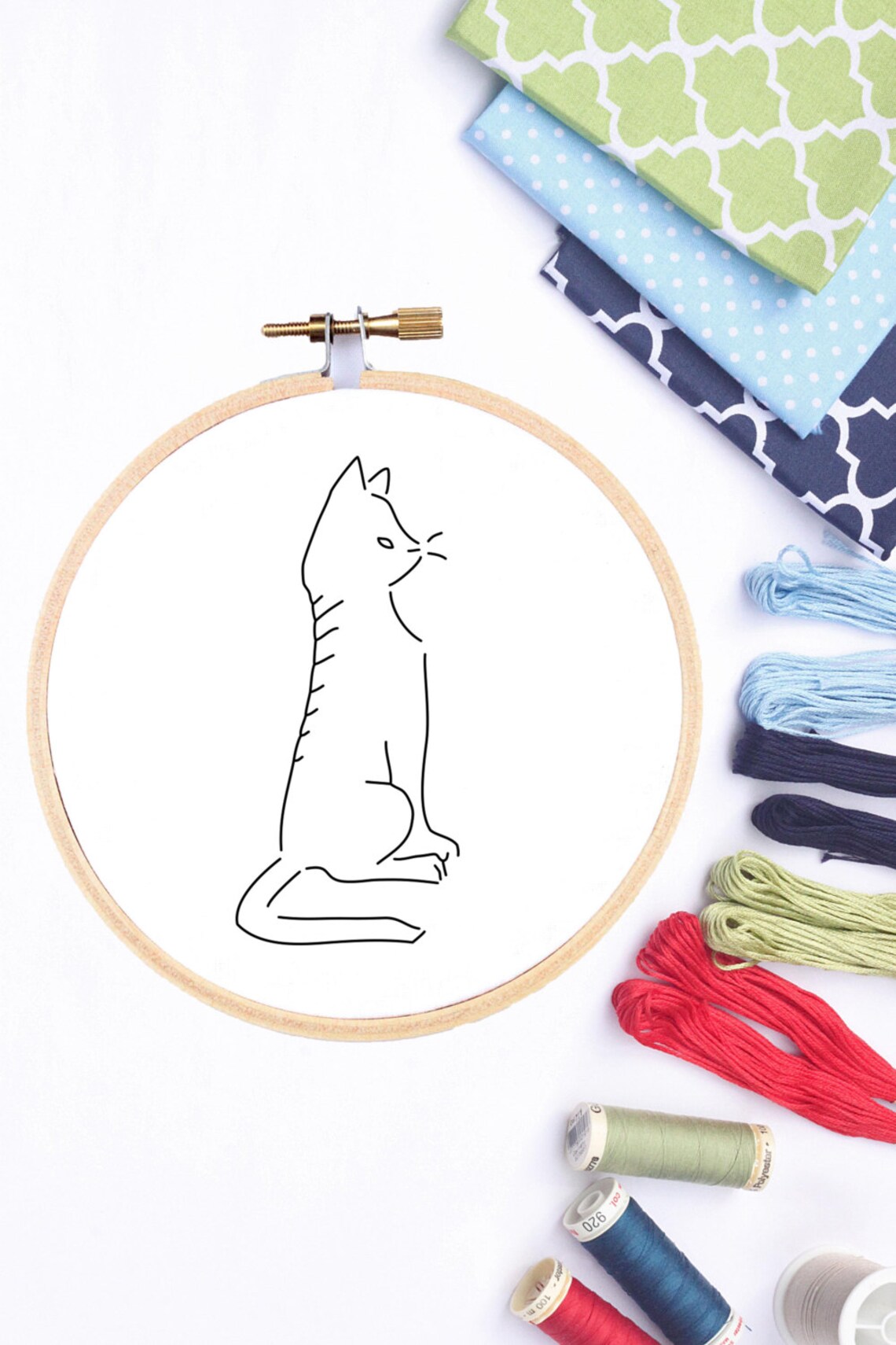 It's A Cat Hand Embroidery Pattern, PDF Pattern, Modern Embroidery ...
