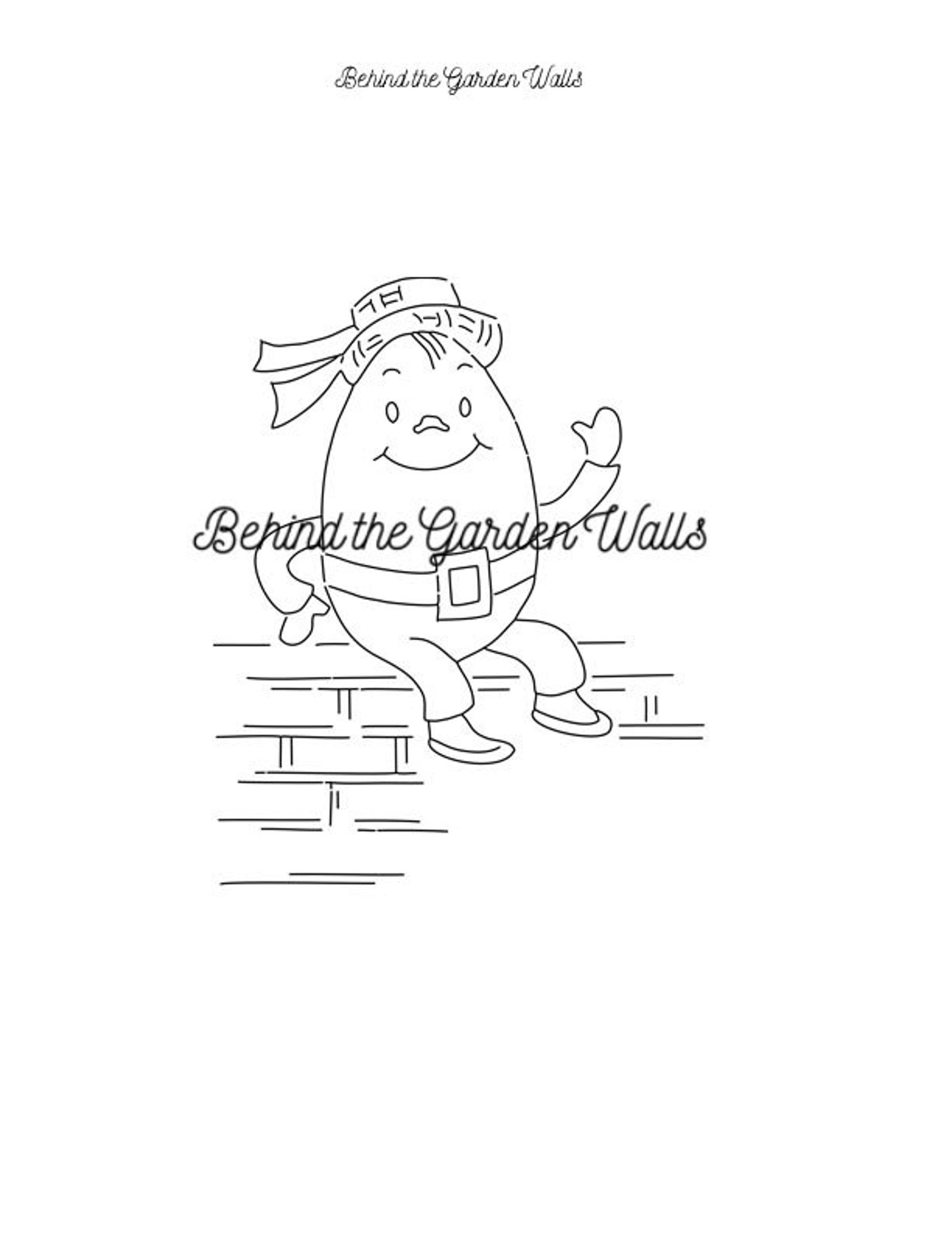 Humpty Dumpty Hand Embroidery Pattern, Nursery Rhyme Decor, Vintage ...