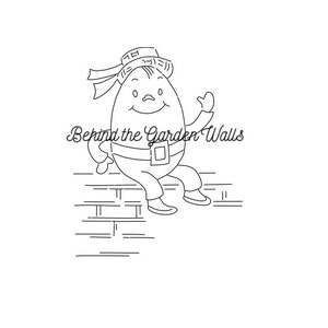 Humpty Dumpty Hand Embroidery Pattern, Nursery Rhyme Decor, Vintage ...