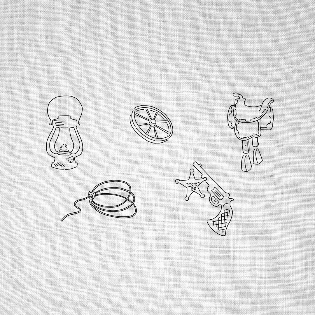 Cowboy Stuff Hand Embroidery Patterns, PDF Pattern, Vintage Embroidery ...