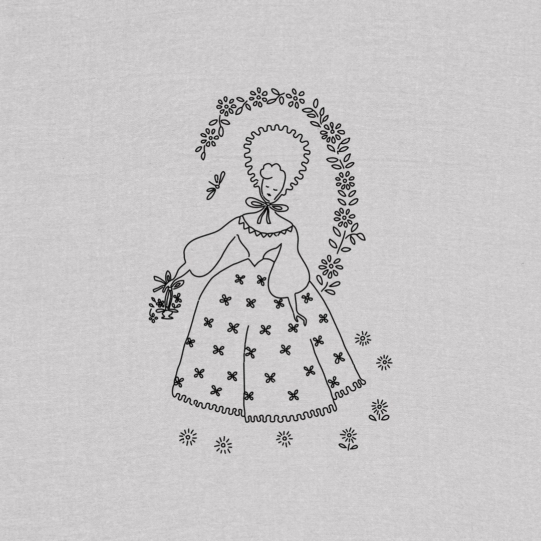 Crinoline Lady Hand Embroidery Pattern, Embroidery Design, Beginner ...