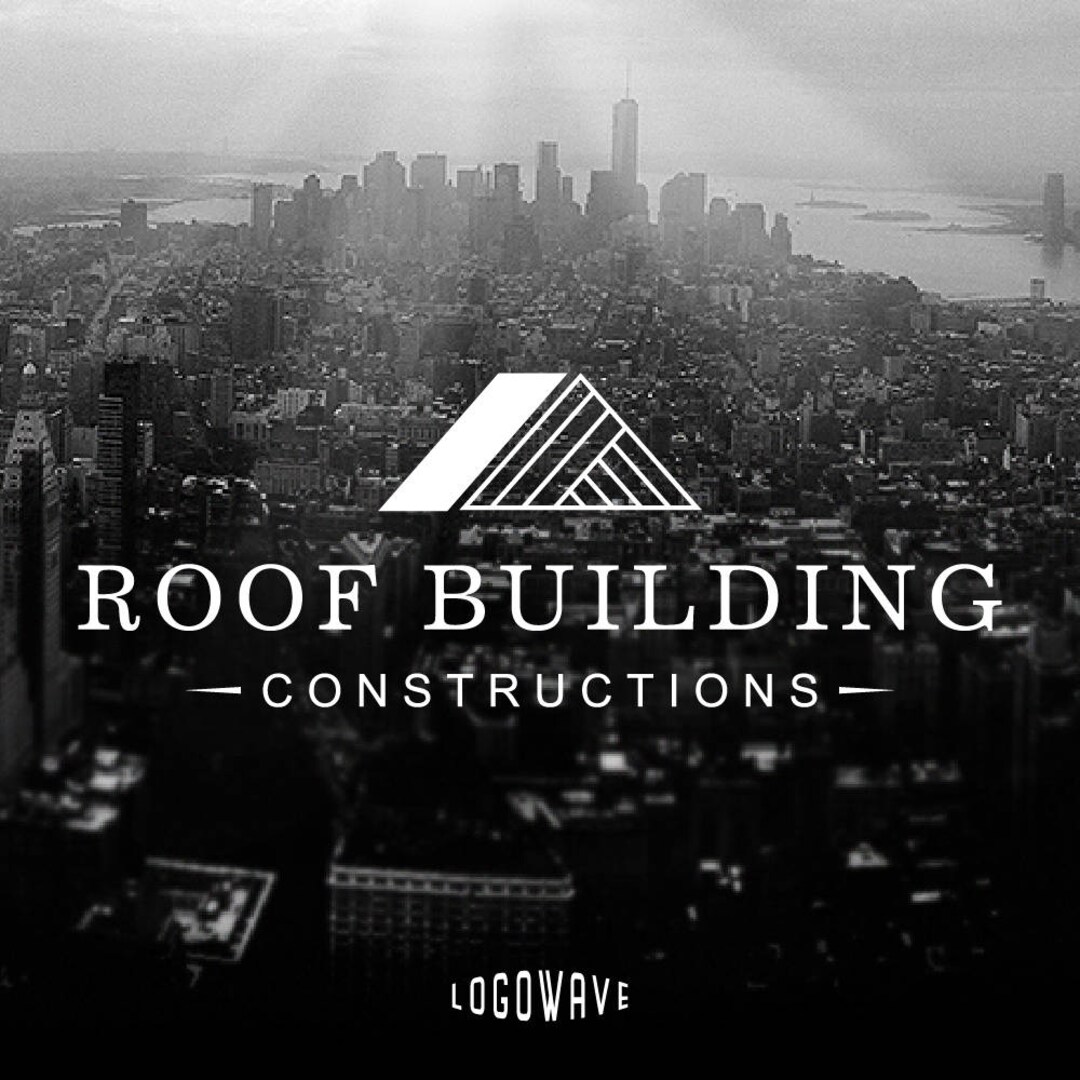 Logo du toit. Logo de toiture. Logo d'entreprise. Logo de construction ...