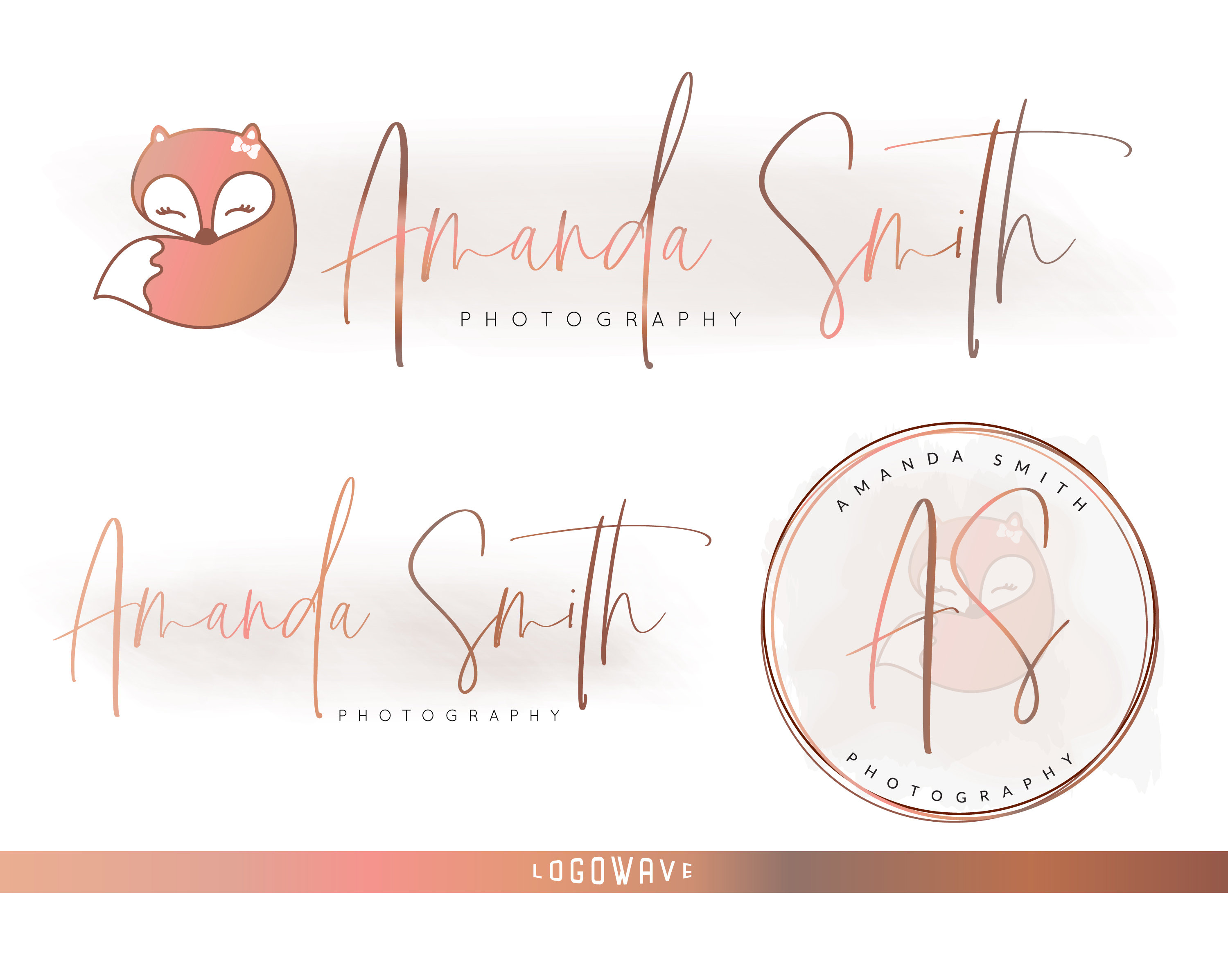 Fox Logo Design Boutique Real Estate Watercolor Logo fox design ...