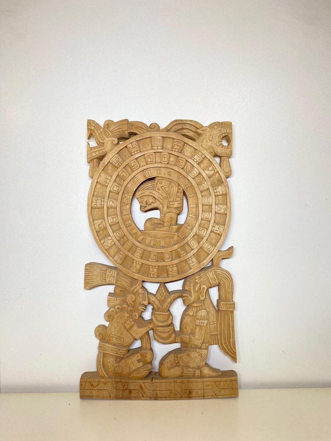 Hand Carved Mayan Dios De Maiz Corn God Harvest Cosecha Cedar Wood ...
