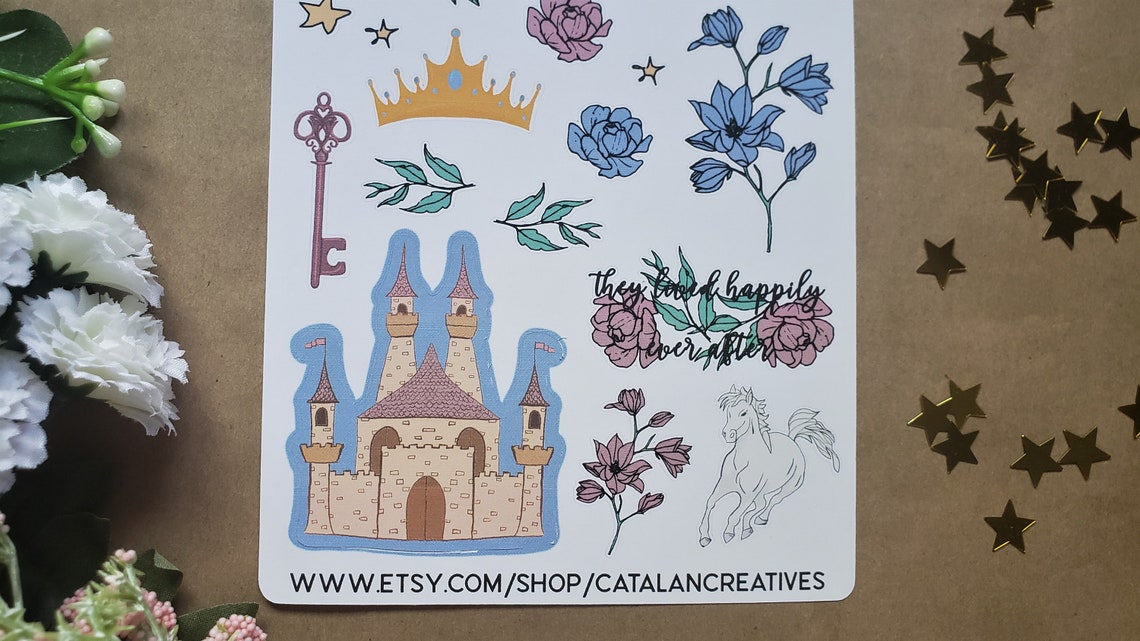 Fairytale Themed Enchanted Sticker Sheet | Etsy