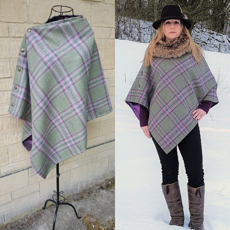 Tweed Cape - Etsy UK