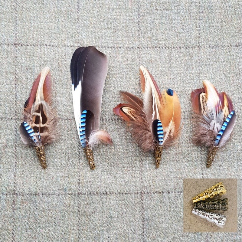 Feather Lapel Pin - Etsy