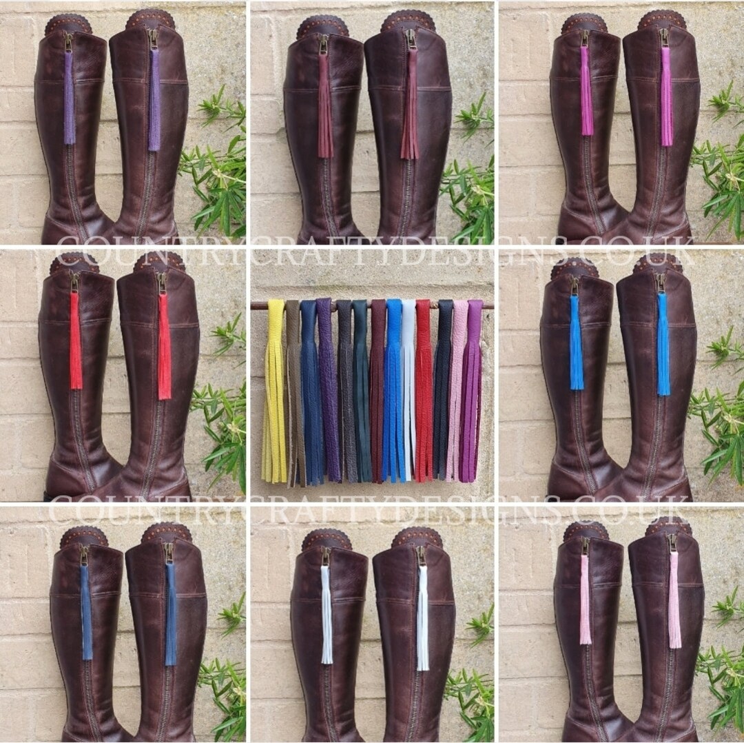 Premium Leather Boot Tassels Perfect for Boots & Bag Fit - Etsy UK