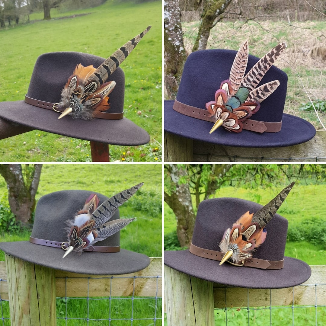 Large Pheasant Feather Hat Pin Country Wear - Etsy