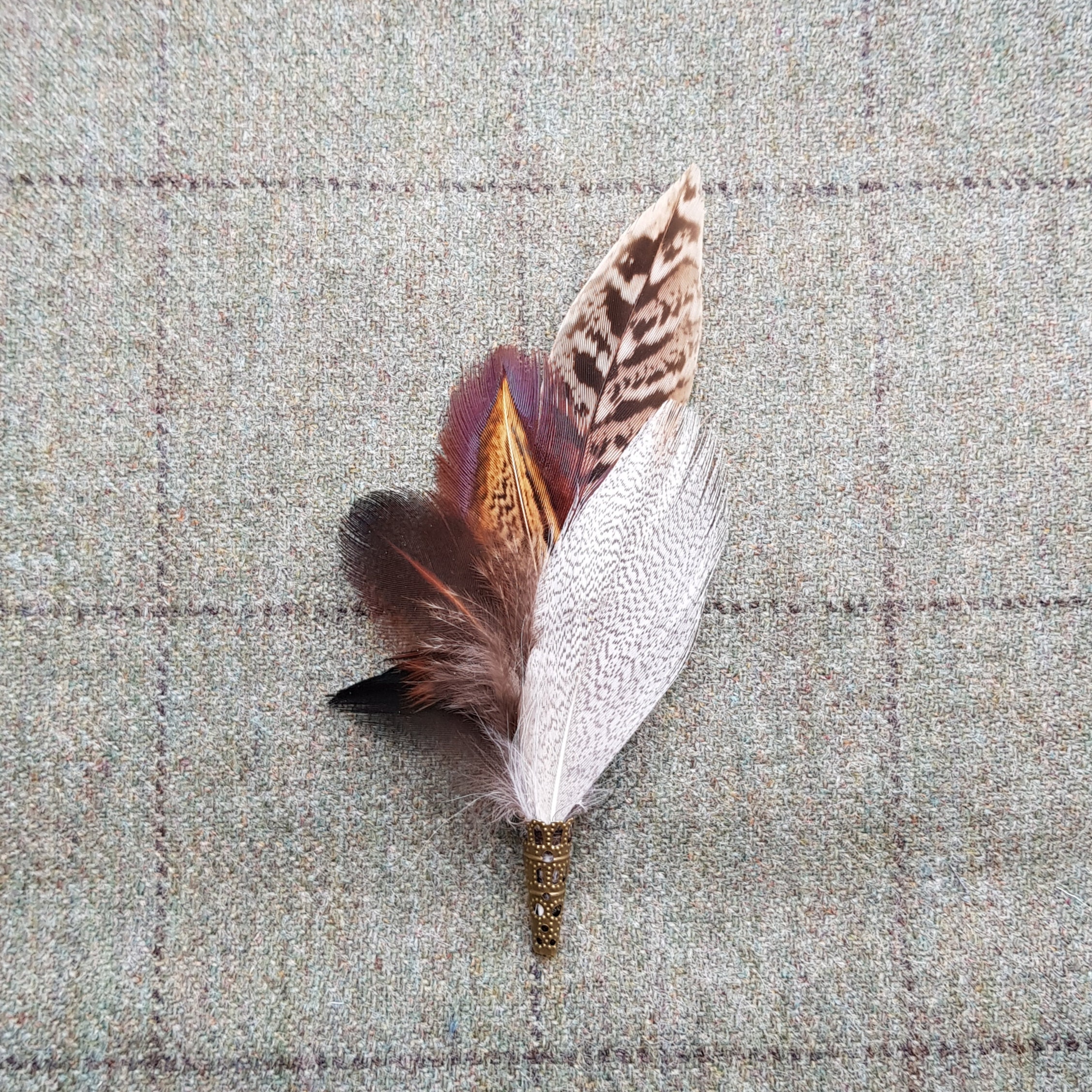 Pheasant Feather Brooch, Hat Lapel Pin, Wedding Buttonhole, Country ...
