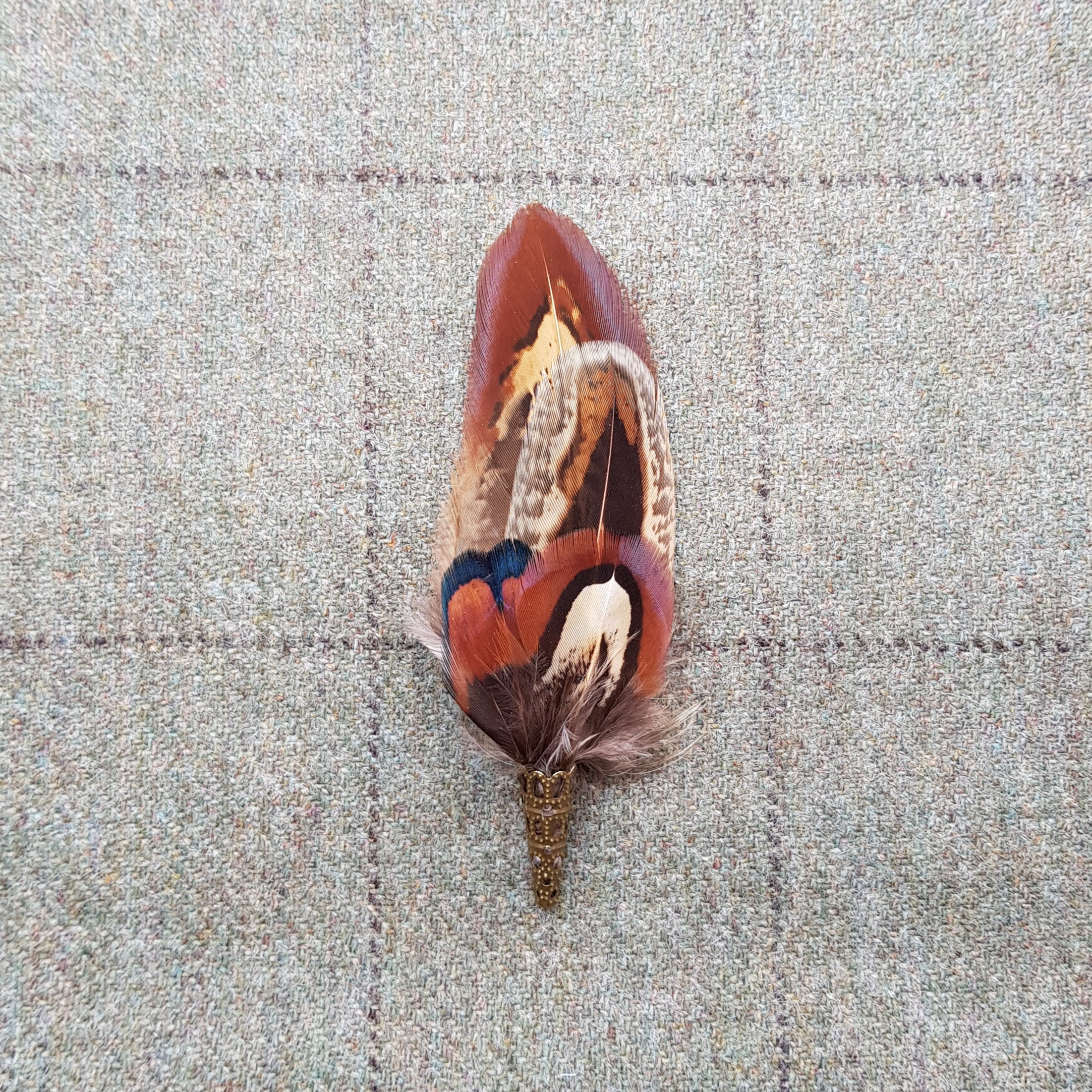 Pheasant Feather Brooch Hat Lapel Pin Wedding Buttonhole | Etsy