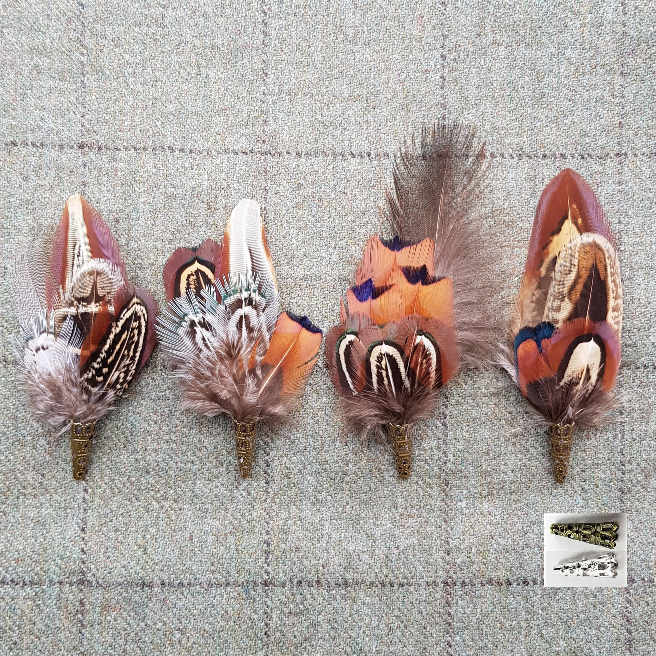 Pheasant Feather Brooch Hat Lapel Pin Wedding Buttonhole - Etsy UK