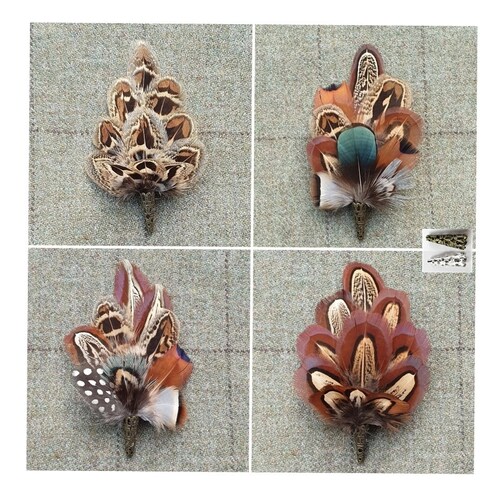 Pheasant Feather Brooch Hat Lapel Pin Wedding Buttonhole - Etsy