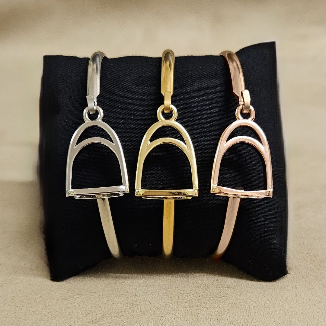 Stirrup Cuff Bracelet Silver, Gold or Rose Gold Perfect Equestrian Gift. Comes Boxed - Etsy