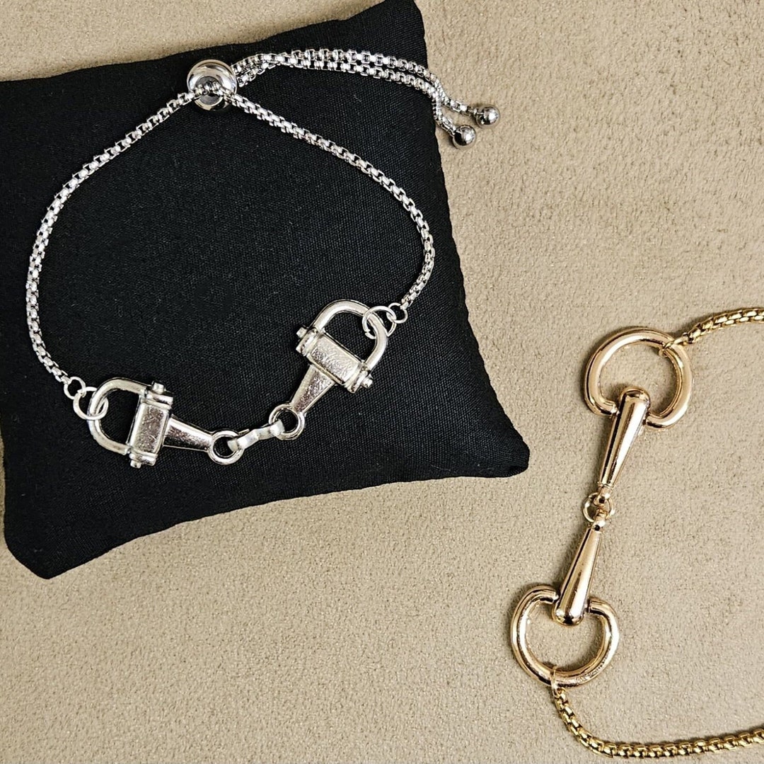 Snaffle Bit Bracelet Silver or Gold, Perfect Equestrian Gift. Comes ...
