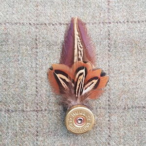 Pheasant Feather Brooch Hat Lapel Pin, Wedding Buttonhole, Country Wear ...