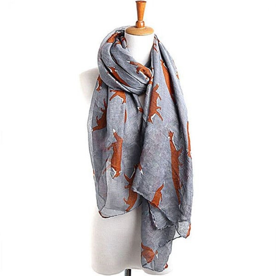 Beautiful Fox Print Ladies Scarf Shawl Infinty Scarf - Etsy UK