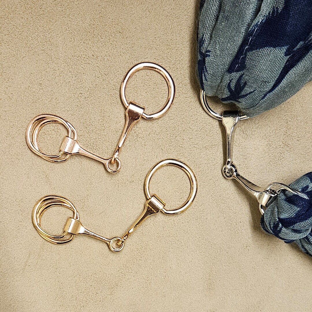 Snaffle Bit Scarf Ring. Equestrian Gift. Silver, Gold or Rose Gold ...