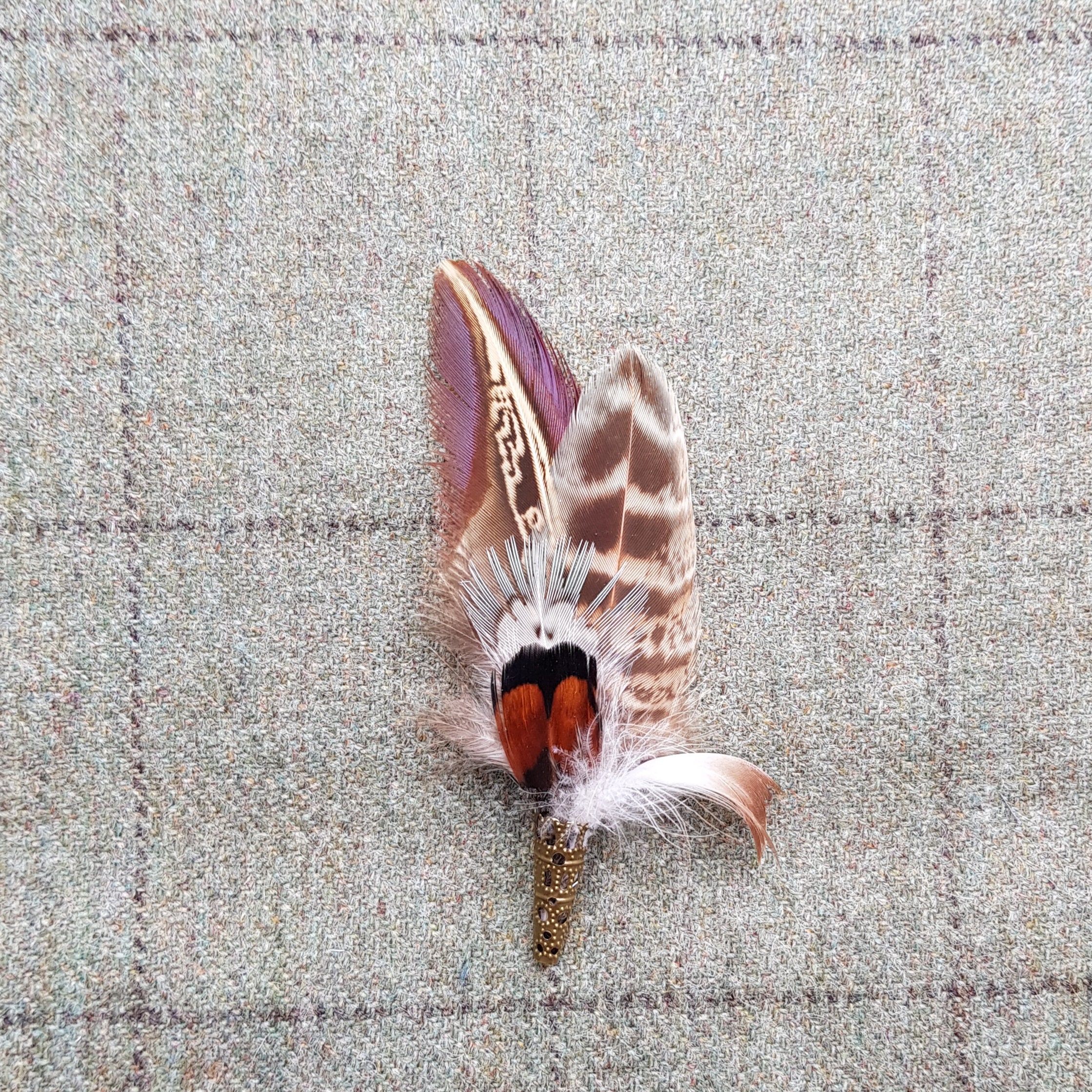 Pheasant Feather Brooch, Hat Lapel Pin, Wedding Buttonhole, Country ...