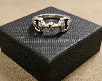 Personalized Snaffle Bit Horse Ring - Sterling Silver 925/brass, Custom ...