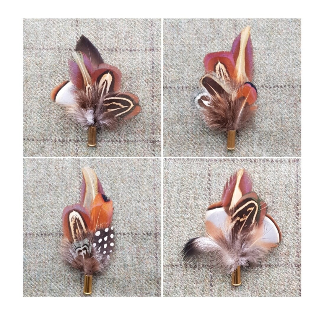 Pheasant Feather Brooch, Hat Lapel Pin, Wedding Buttonhole, Country ...