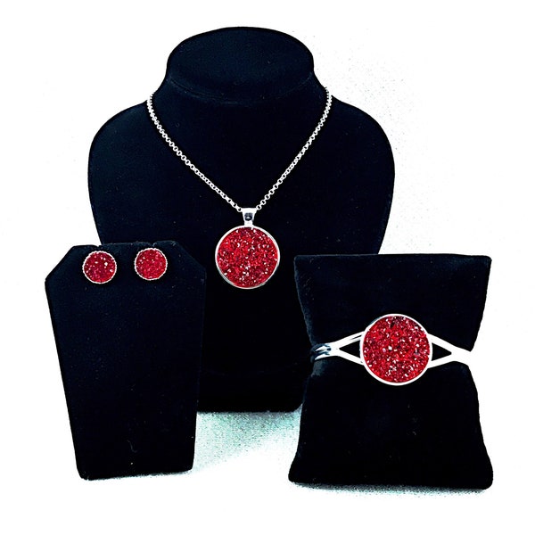 Red Jewelry Set - Etsy